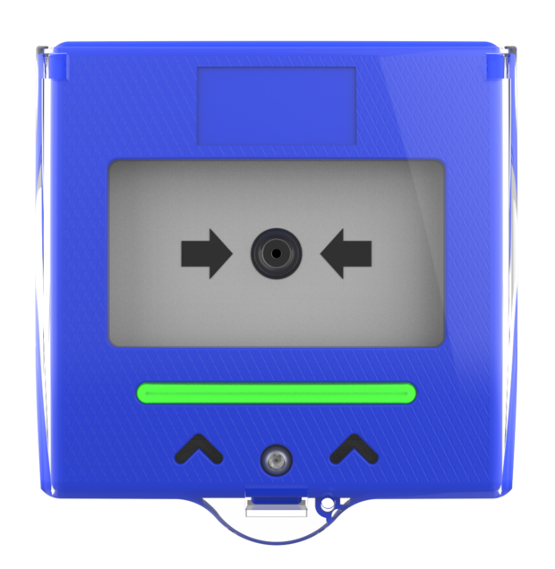Larmknapp Blå med LED indikering & larmsignal - LK-LED-BL