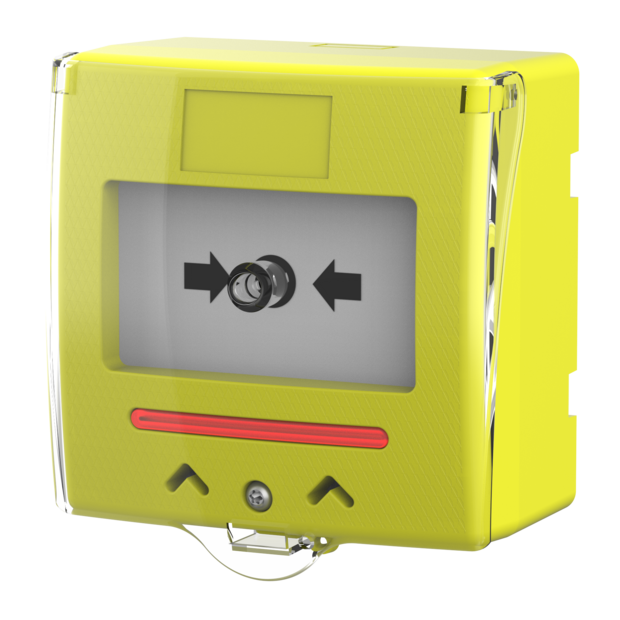 Larmknapp Gul med LED indikering & larmsignal - LK-LED-GL