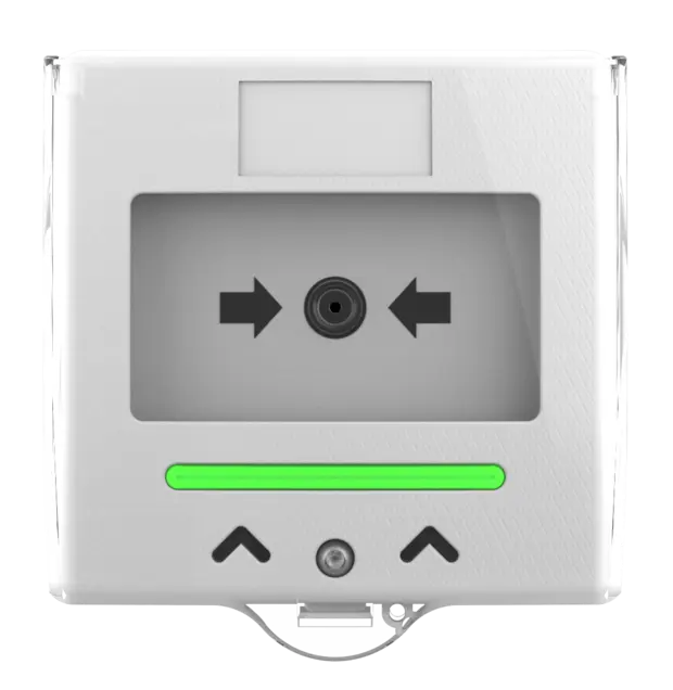 Larmknapp vit med LED indikering & larmsignal - LK-LED-VT