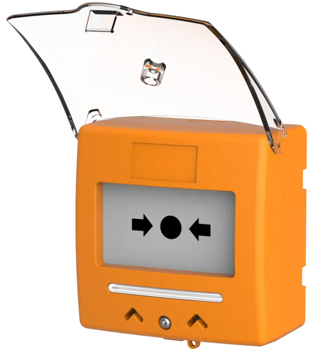 Larmknapp Orange med LED indikering & larmsignal - LK-LED-OR